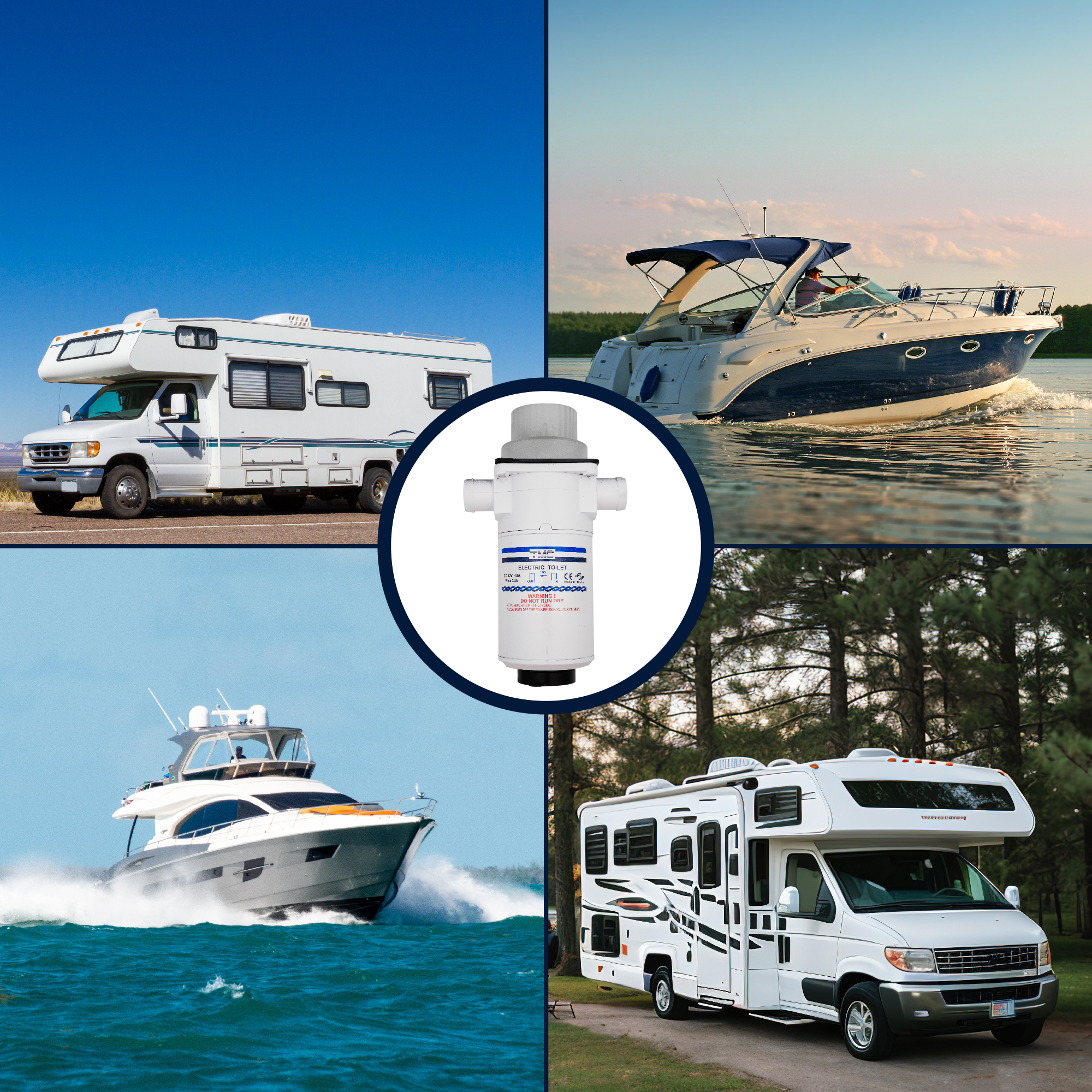 TMC Marine Conversion Kits for Electric Toilet 12v Fo-728 for sale ...